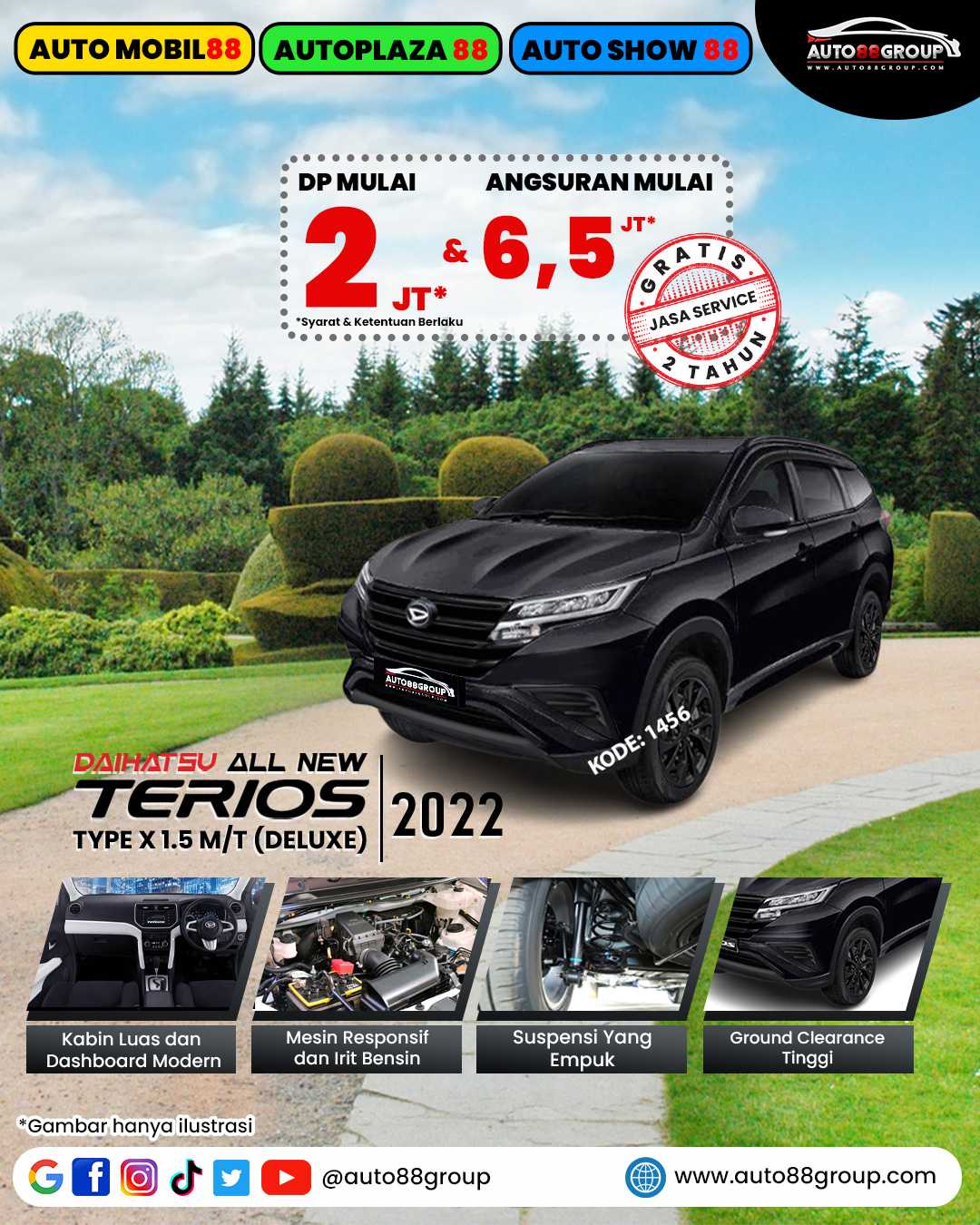 DAIHATSU ALL NEW TERIOS (ATTITUDE BLACK) TYPE X 1.5 M/T (2022) 4706755